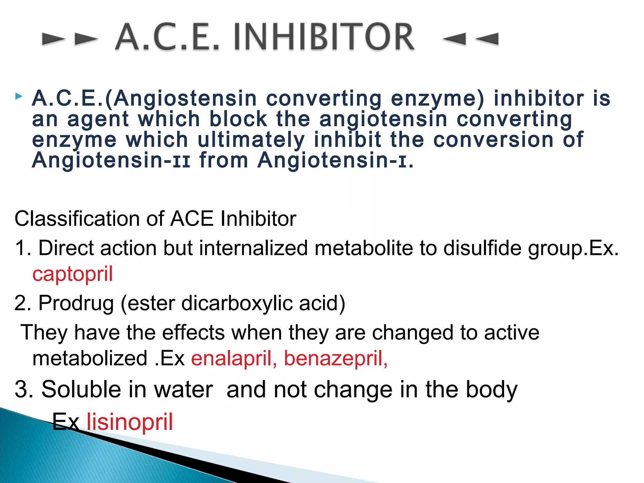 Ace inhibitor | PPT