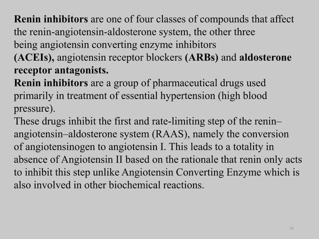 Agents affecting renin angiotensin aldosterone system (RAAS) | PPTX