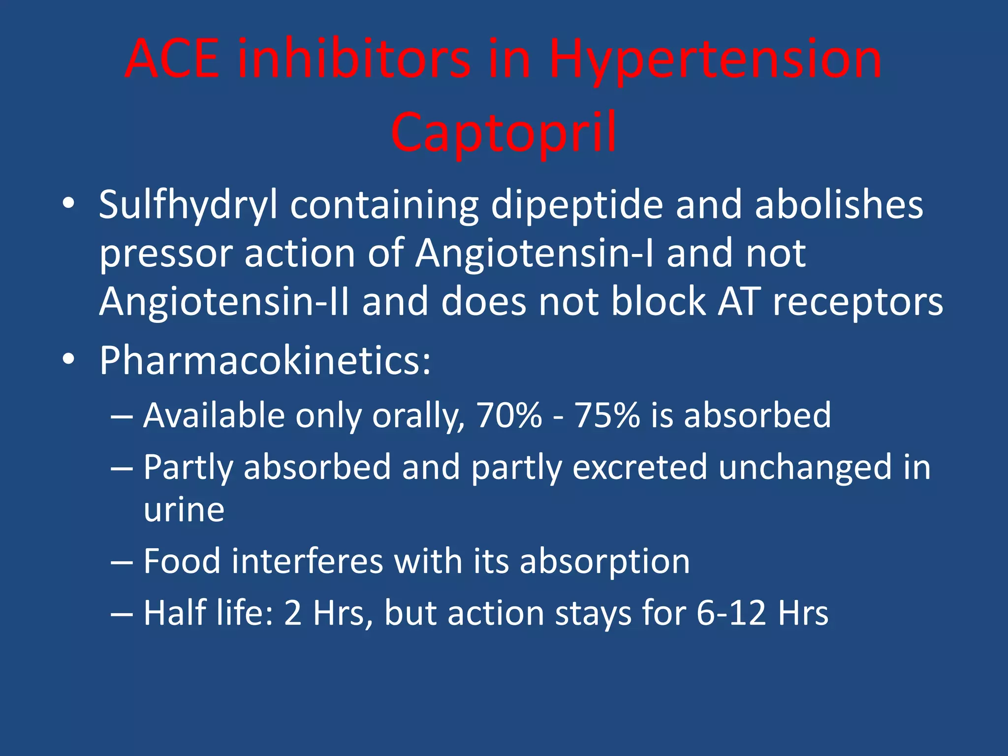 ANGIOTENSIN CONVERTING ENZYME/ACE inhibitors | PPT