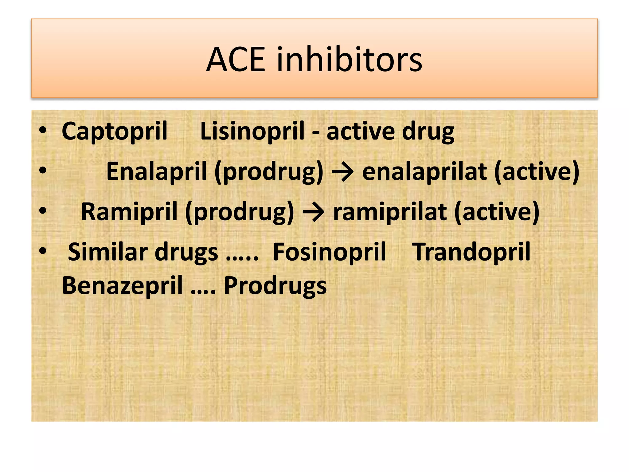 Drugs affecting on renin angiotensin system | PPTX