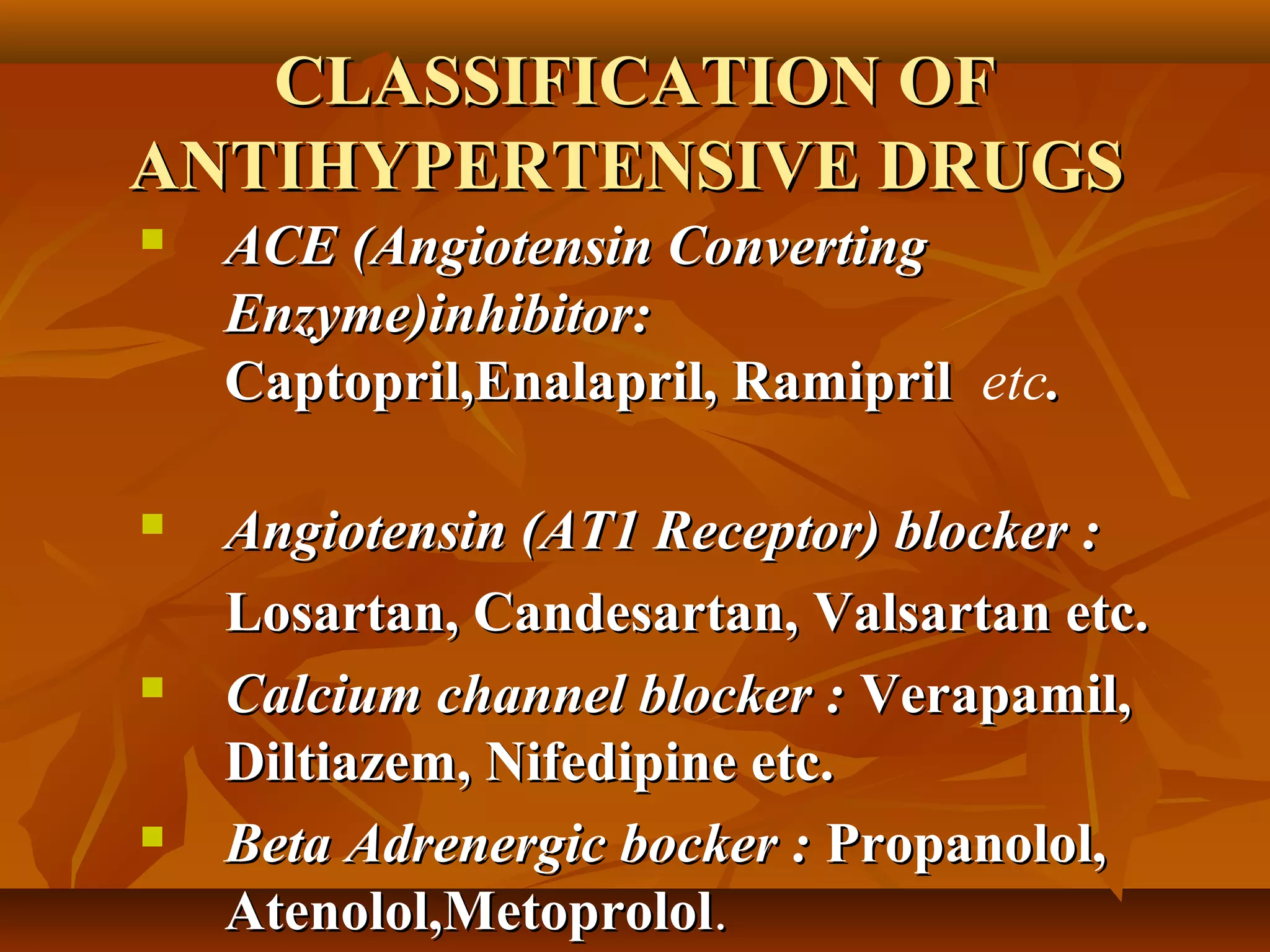 ACE inhibitors drugs | PPT