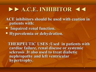 ACE inhibitors drugs | PPT