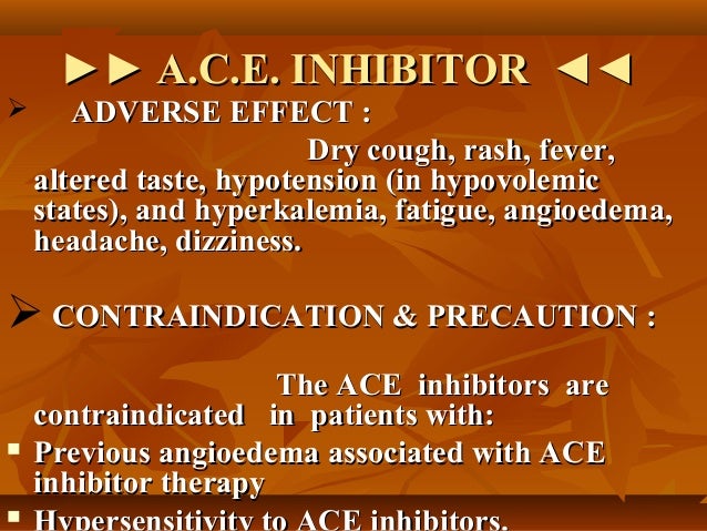 Ace Inhibitors Drugs