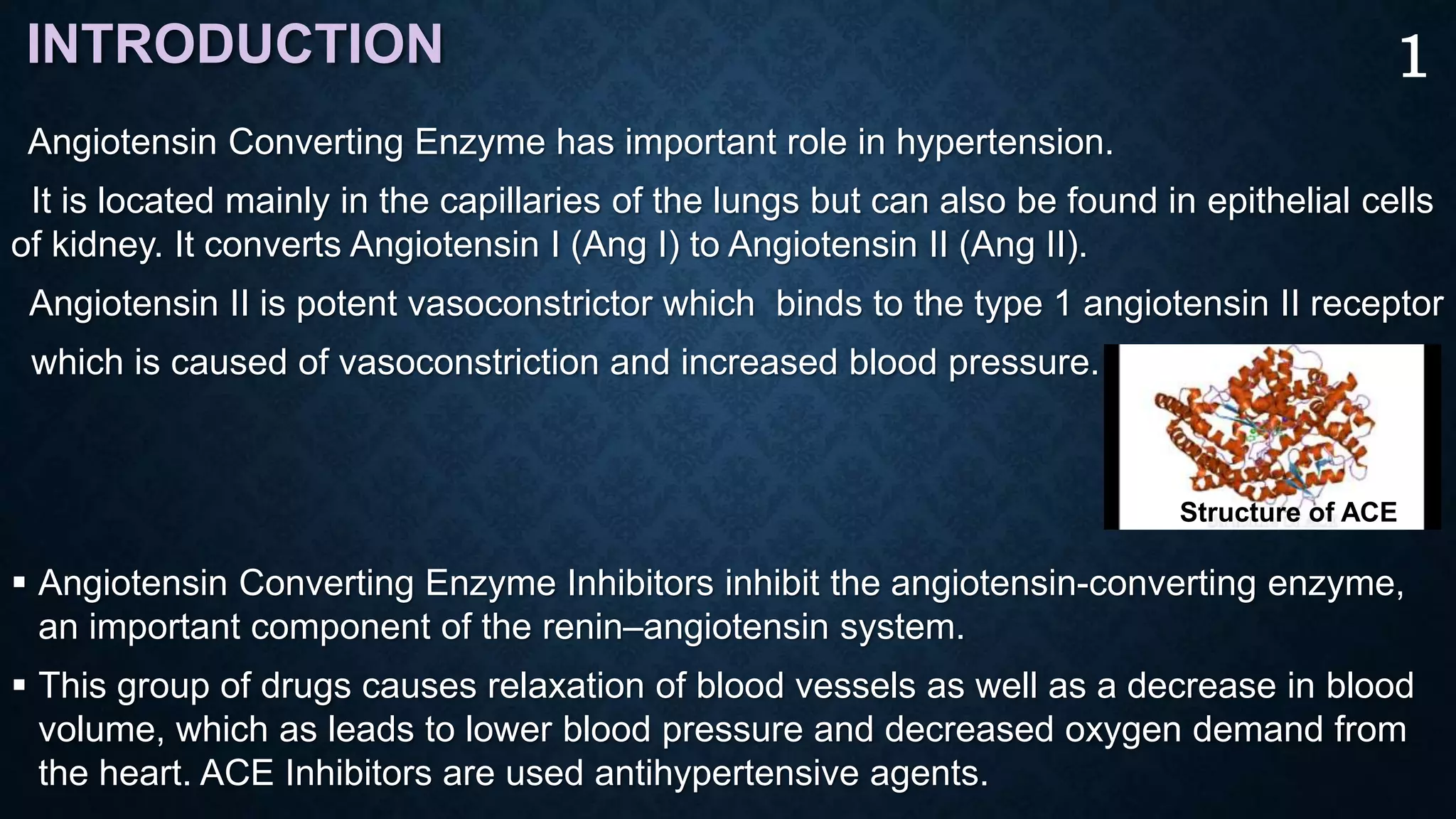 AcE Inhibitors in Hypertension | PPTX