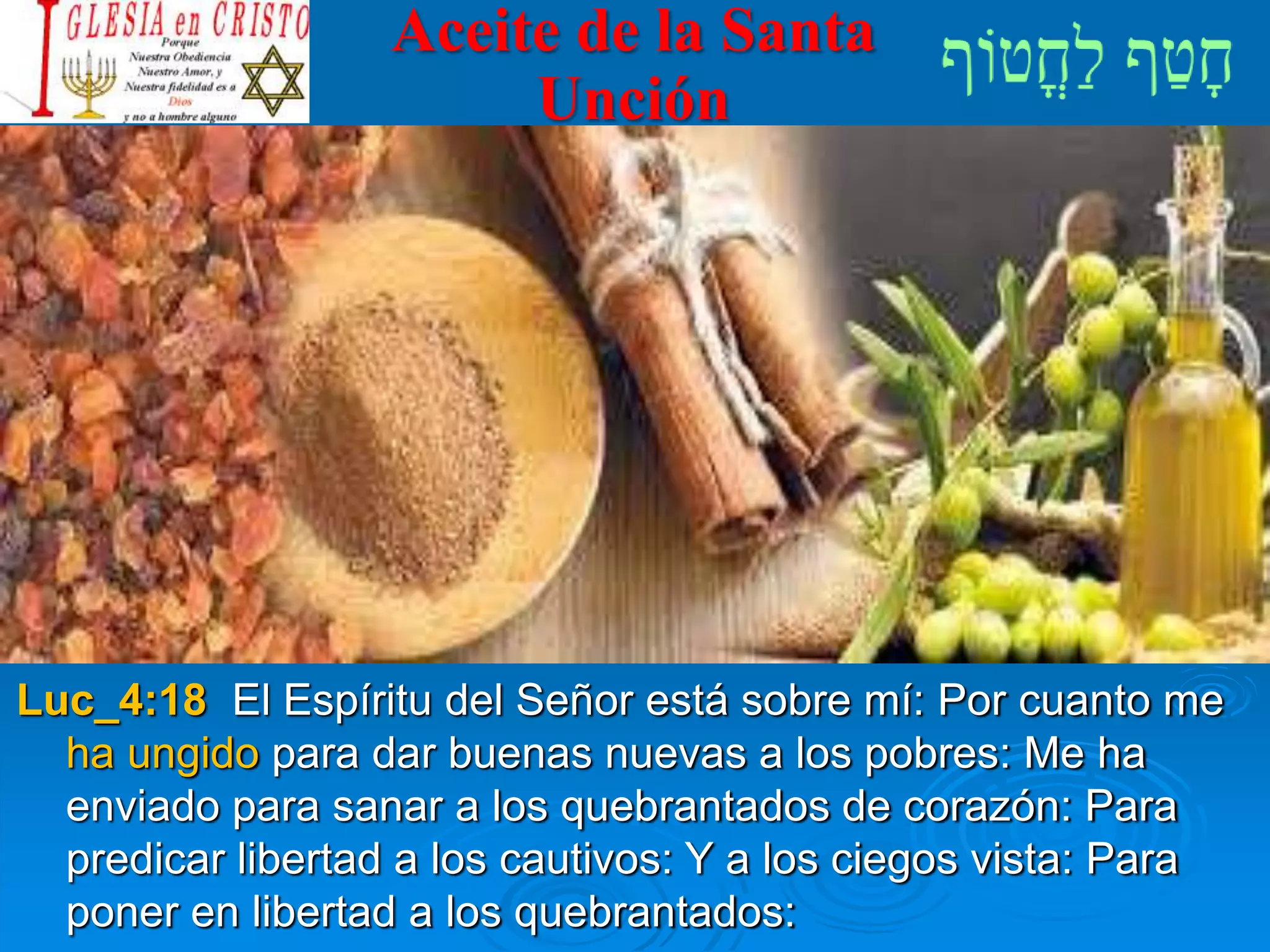 Aceite de la santa unción | PPT | Christianity | Religion & Spirituality