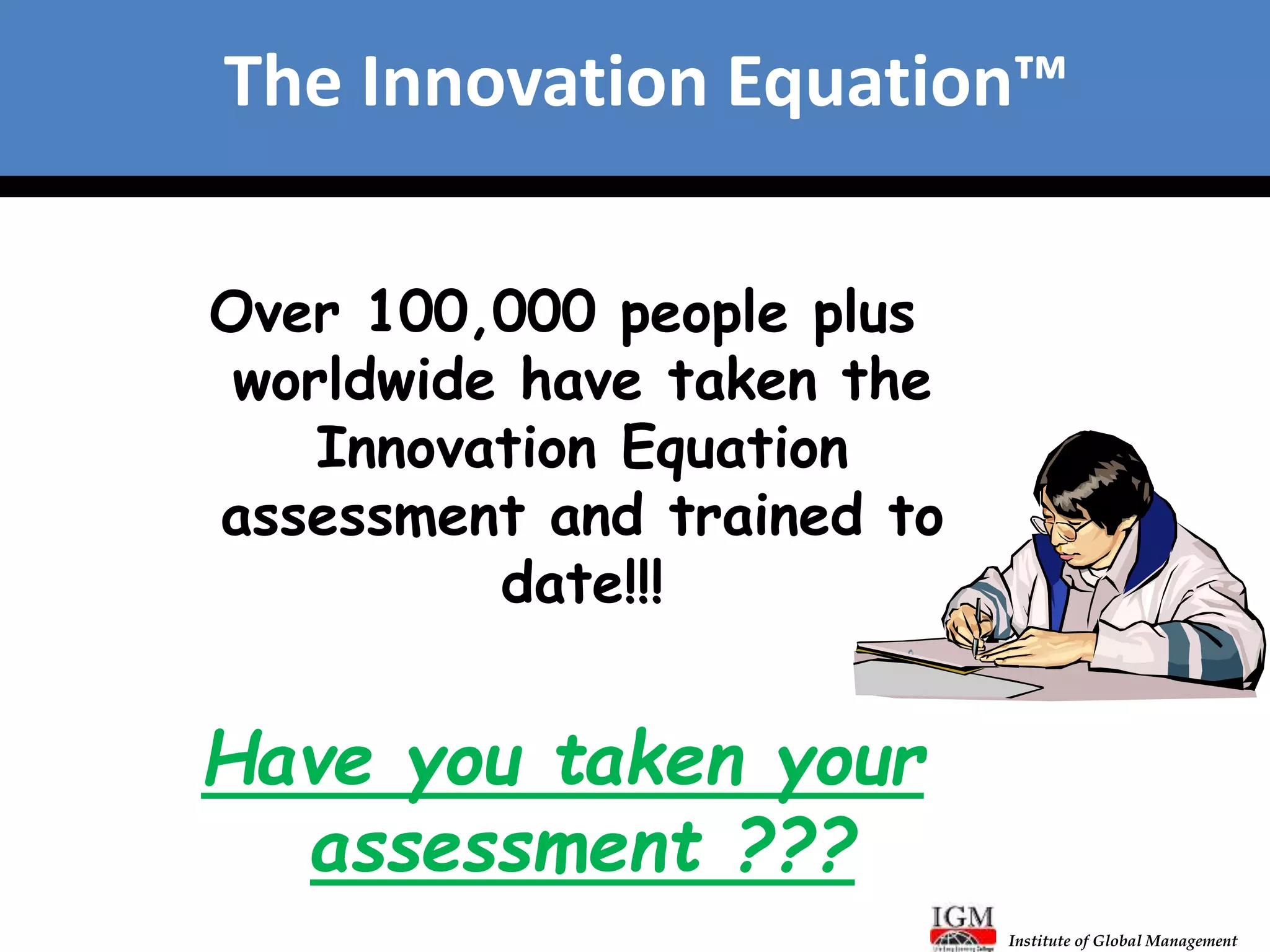 Innovation equation by Dr Oliver Ho 2021 | PPT