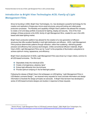 ACEL Light Management Films in LED Luminaire Designs | PDF
