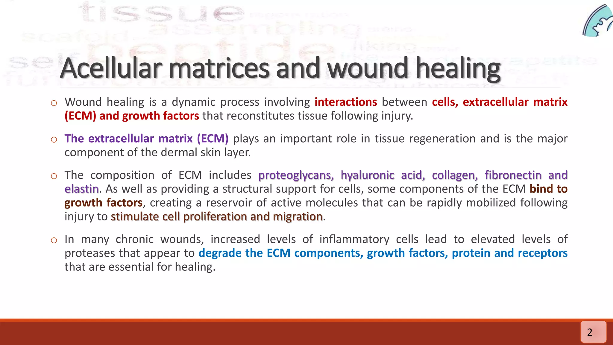 Acellular matrices (for wound management) | PPTX