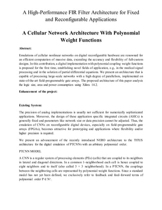 A cellular network architecture with polynomial weight functions | DOCX | Computing | Technology ...