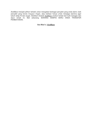 Ace maxs | PDF