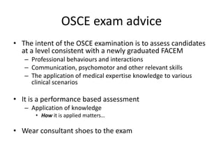 ACEM fellowship exams - an overview of marking | PPTX