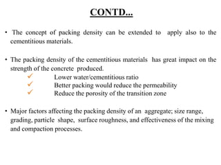 Concrete Mix Design By Packing Density Method | PPTX