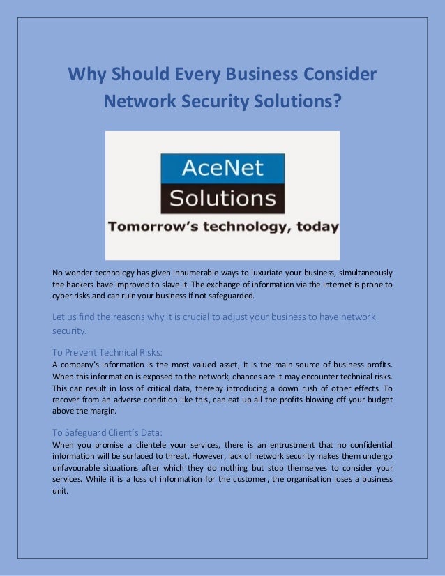 Ace Net Solutions - Network Security Sydney