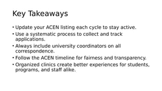 ACEN Guide for Audiology Clinic Sites thanks to Emma Alsher | PDF