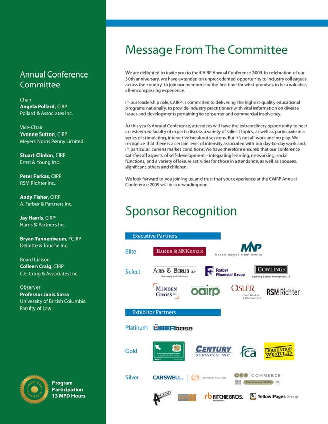CAIRP Annual Conference 2009 | PDF
