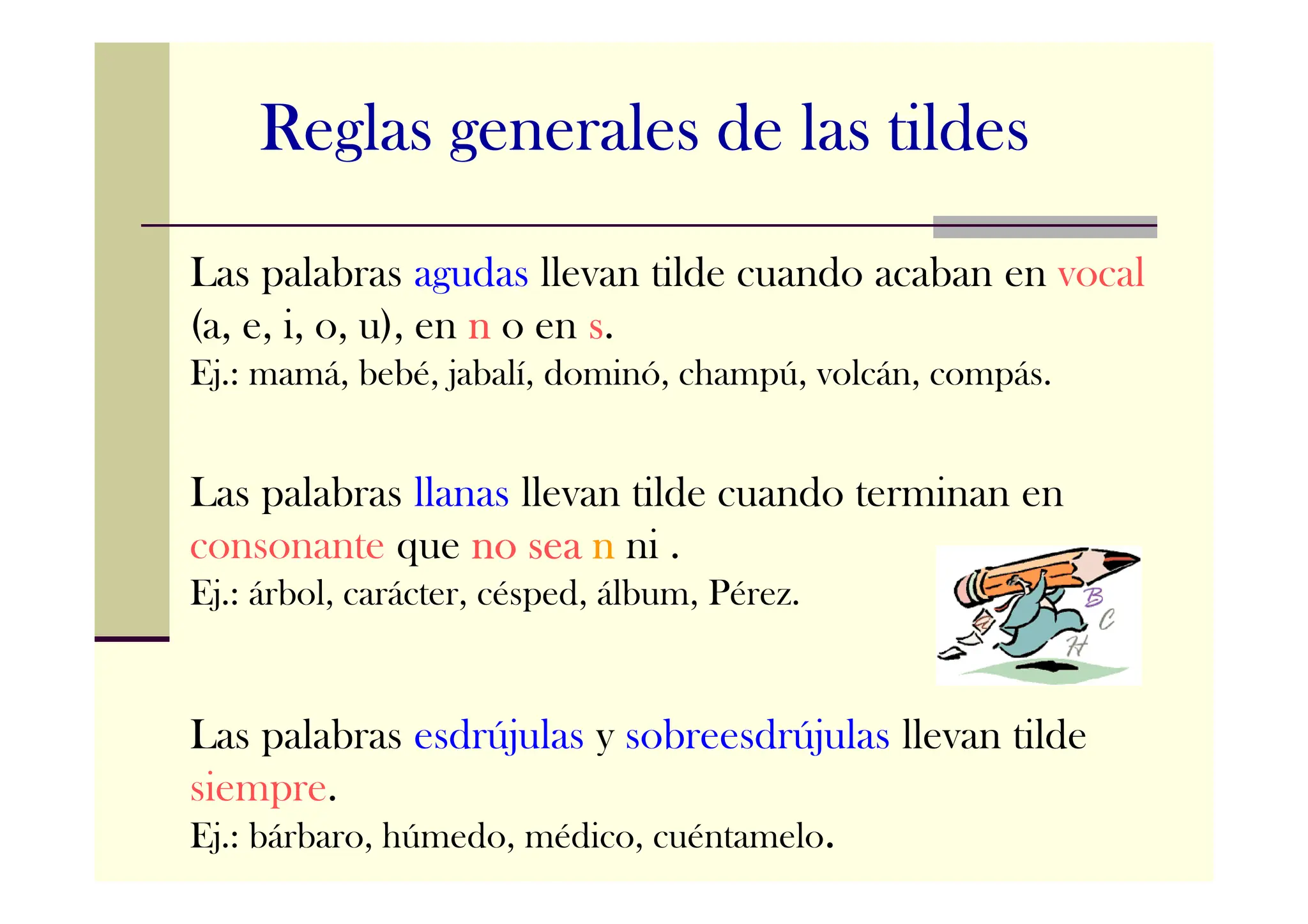 el uso de la tilde, la ortografía y ejercicios para practicar | PDF