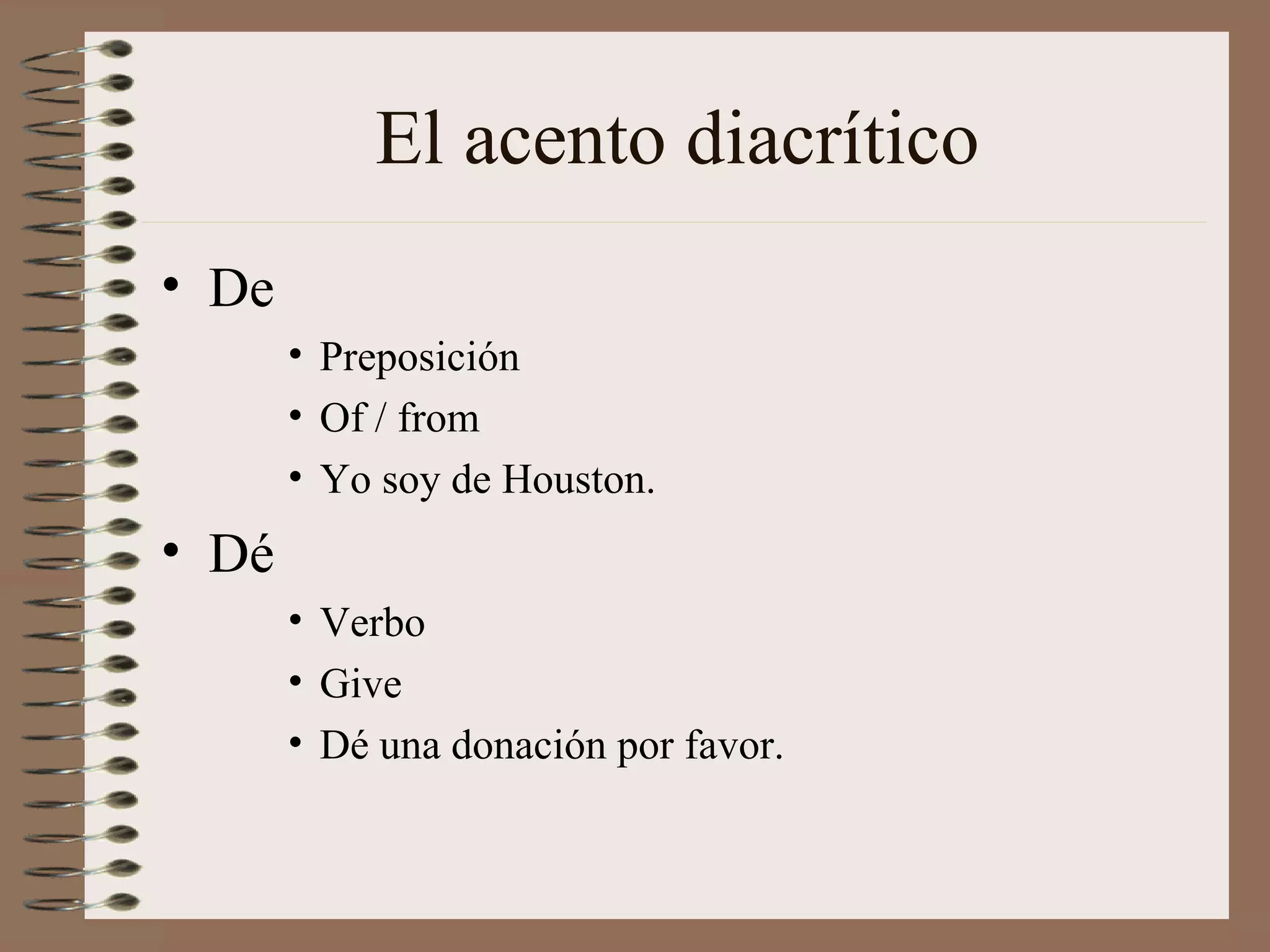 Acento diacritico | PPT
