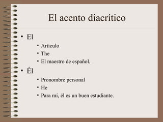 Acento diacritico | PPT