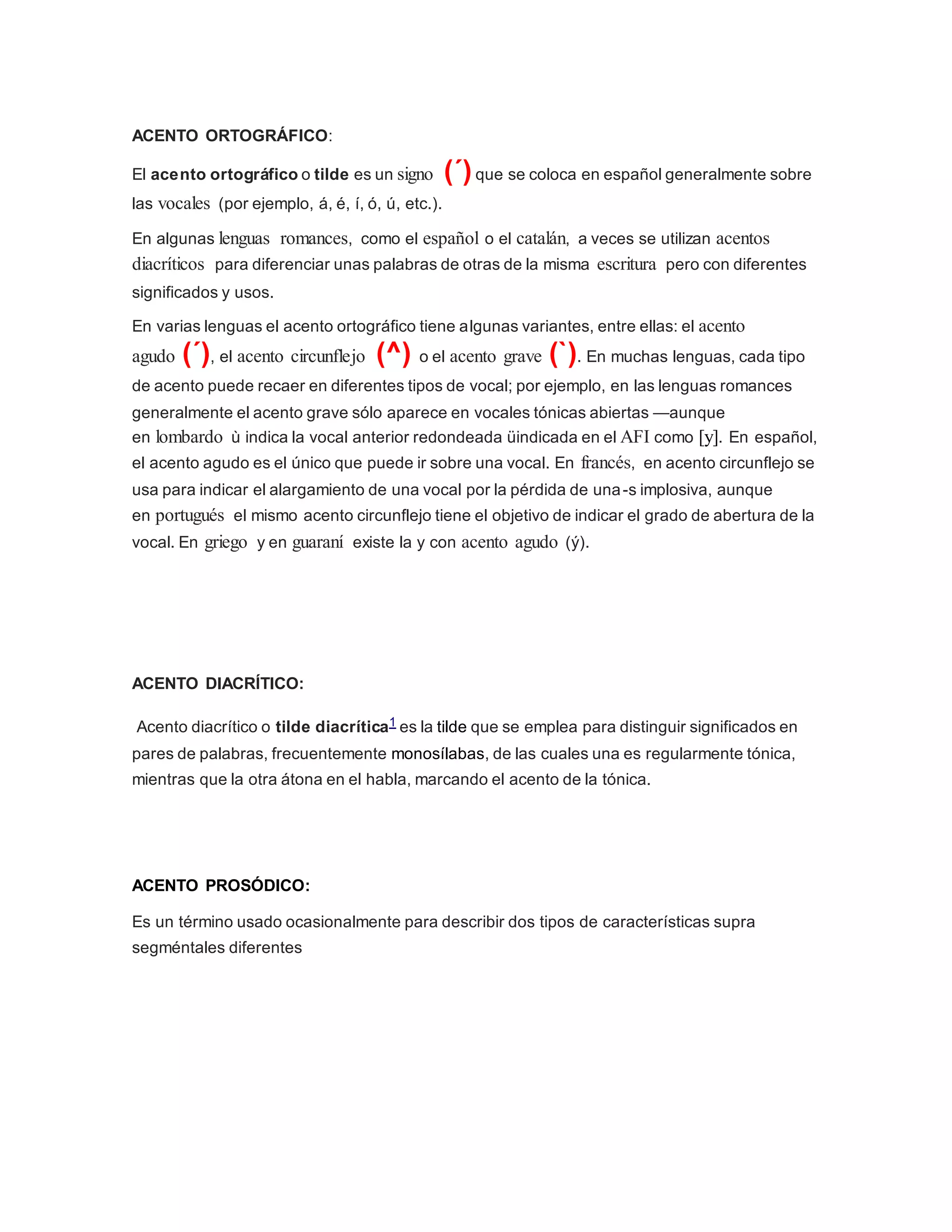 Acento ortográfico | DOCX