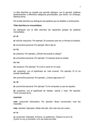 Acentuación. resumen alumnos | PDF