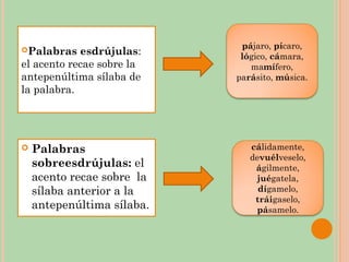 Acentuación de palabras | PPT