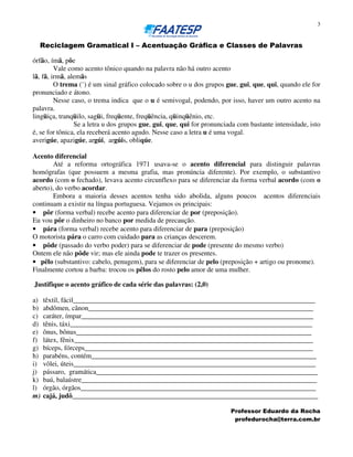 Acentuação gráfica. regras de acentuação gráfica | PDF