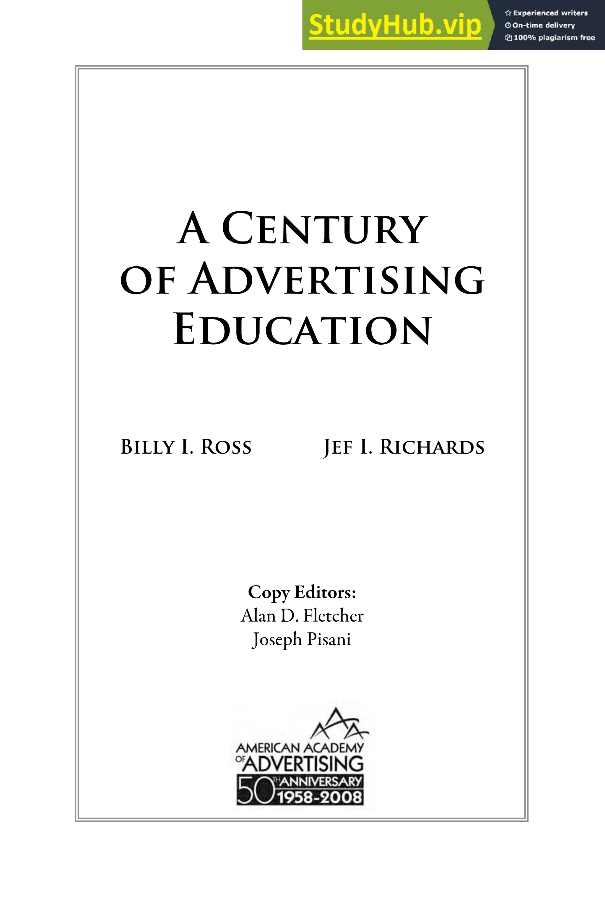 A Century Of Advertising Education | PDF