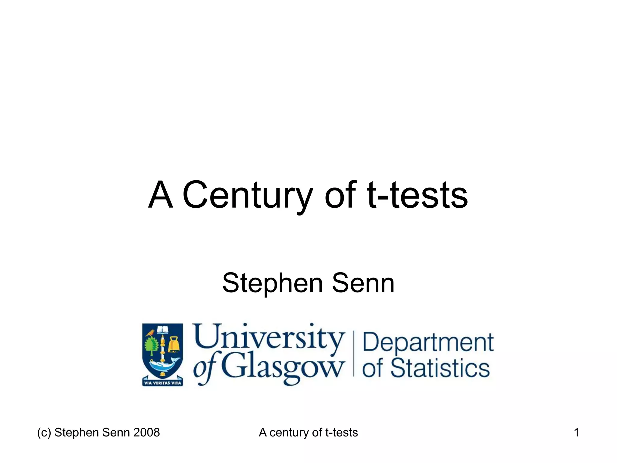 A century of t tests | PPT