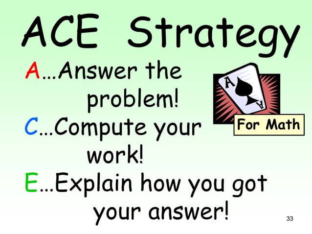 Ace open ended rubric strategy | PPT