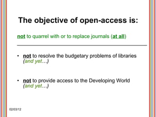 Open archives and repositories | PPT