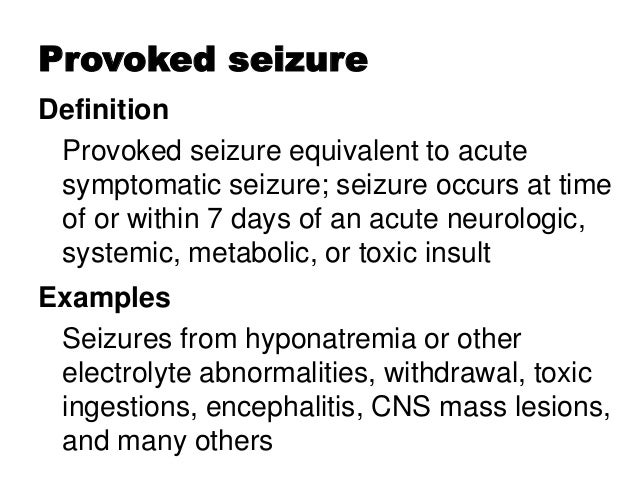 Management of Seizures in ED