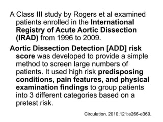 Evaluation and Management of Acute Aortic Dissection: ACEP Policy | PPTX