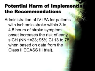 Use of tPA for the Management of Acute Ischemic Stroke in the ED: ACEP ...