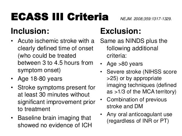 Use of tPA for the Management of Acute Ischemic Stroke in the ED: ACE…