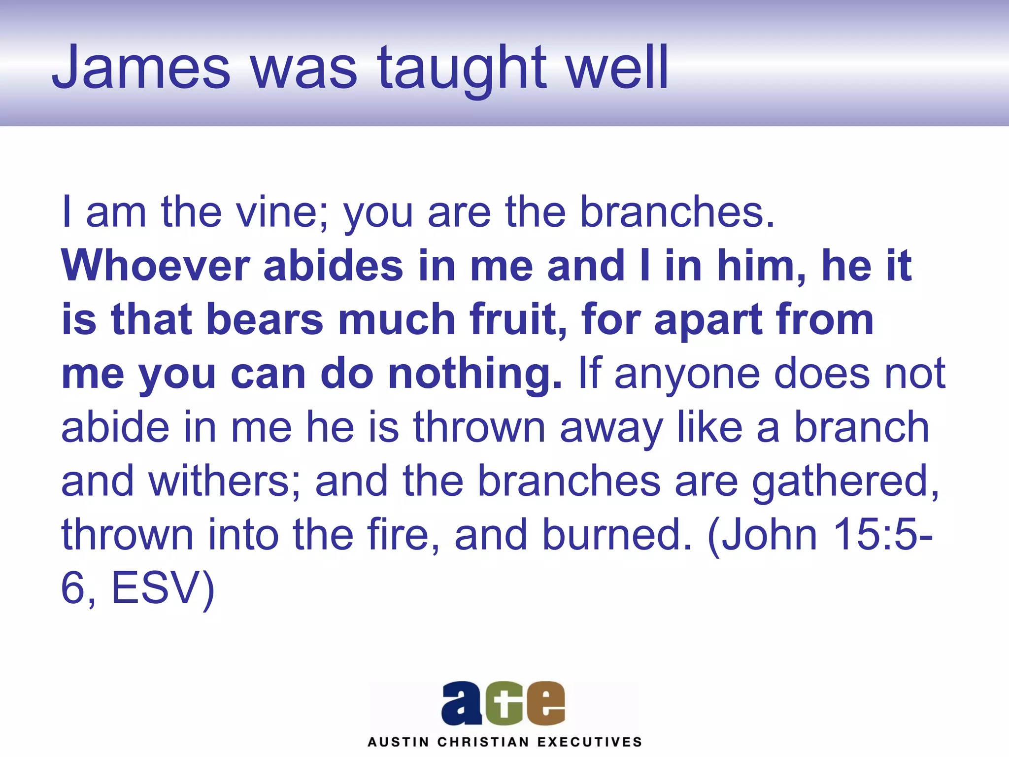ACE Presentation James 2:14-26 | PPT