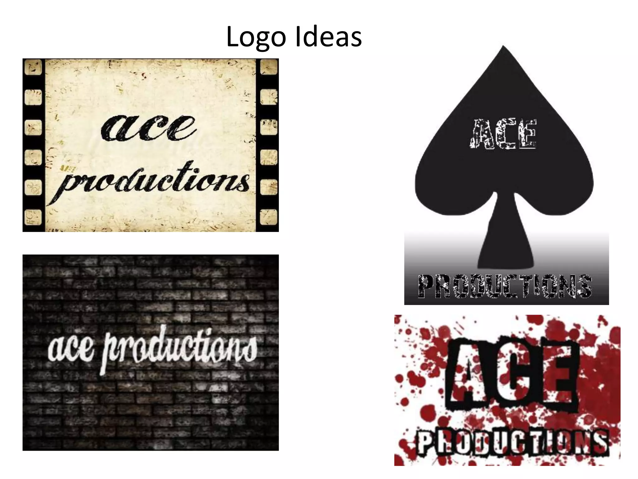 Ace Production Fonts and Logo Ideas | PPTX