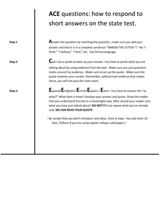 Ace questions cornell notes | DOCX | Education