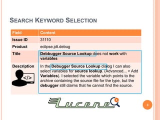 Improved Query Reformulation for Concept Location using CodeRank and Document Structures | PPTX