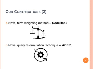 Improved Query Reformulation for Concept Location using CodeRank and Document Structures | PPTX