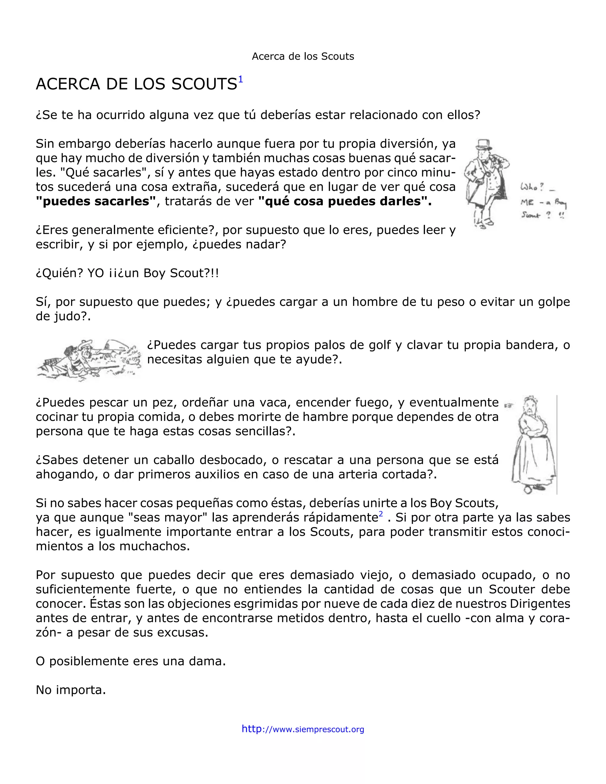 Acerca de los Scouts - Baden Powell | PDF