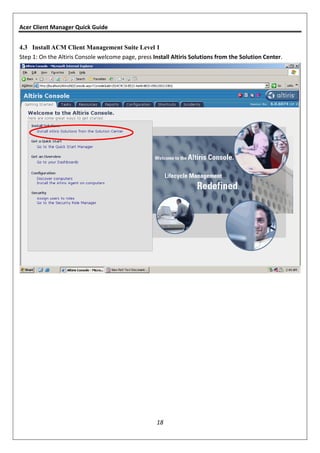 Acer client manager quick guide v1.1 | PDF