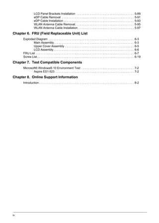 Acer espire es1 523 service guide manual tricera czl | PDF