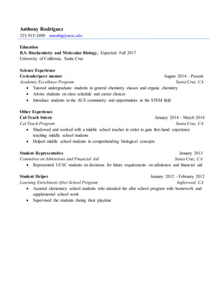UCSC Academic Resume | PDF