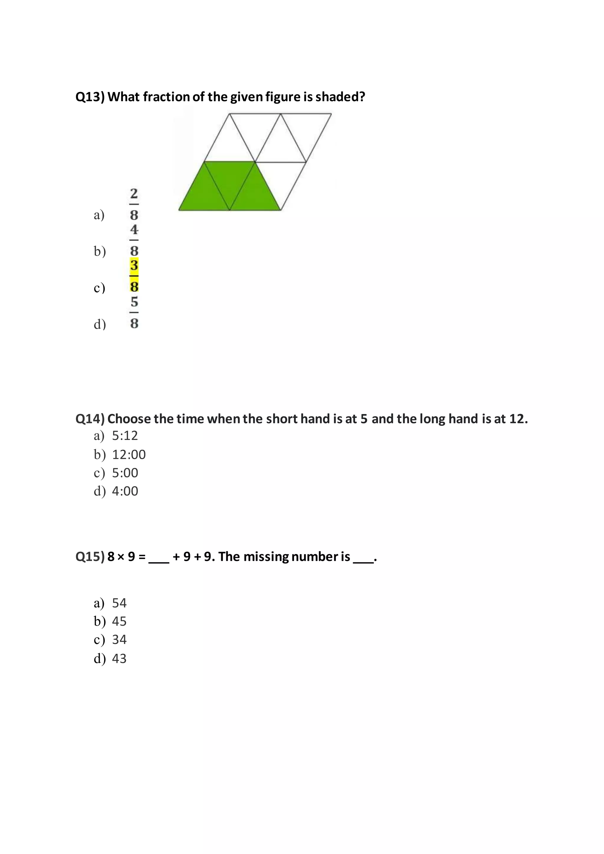 Acer ibt maths 1 , 2 , 3 , 4 | DOCX