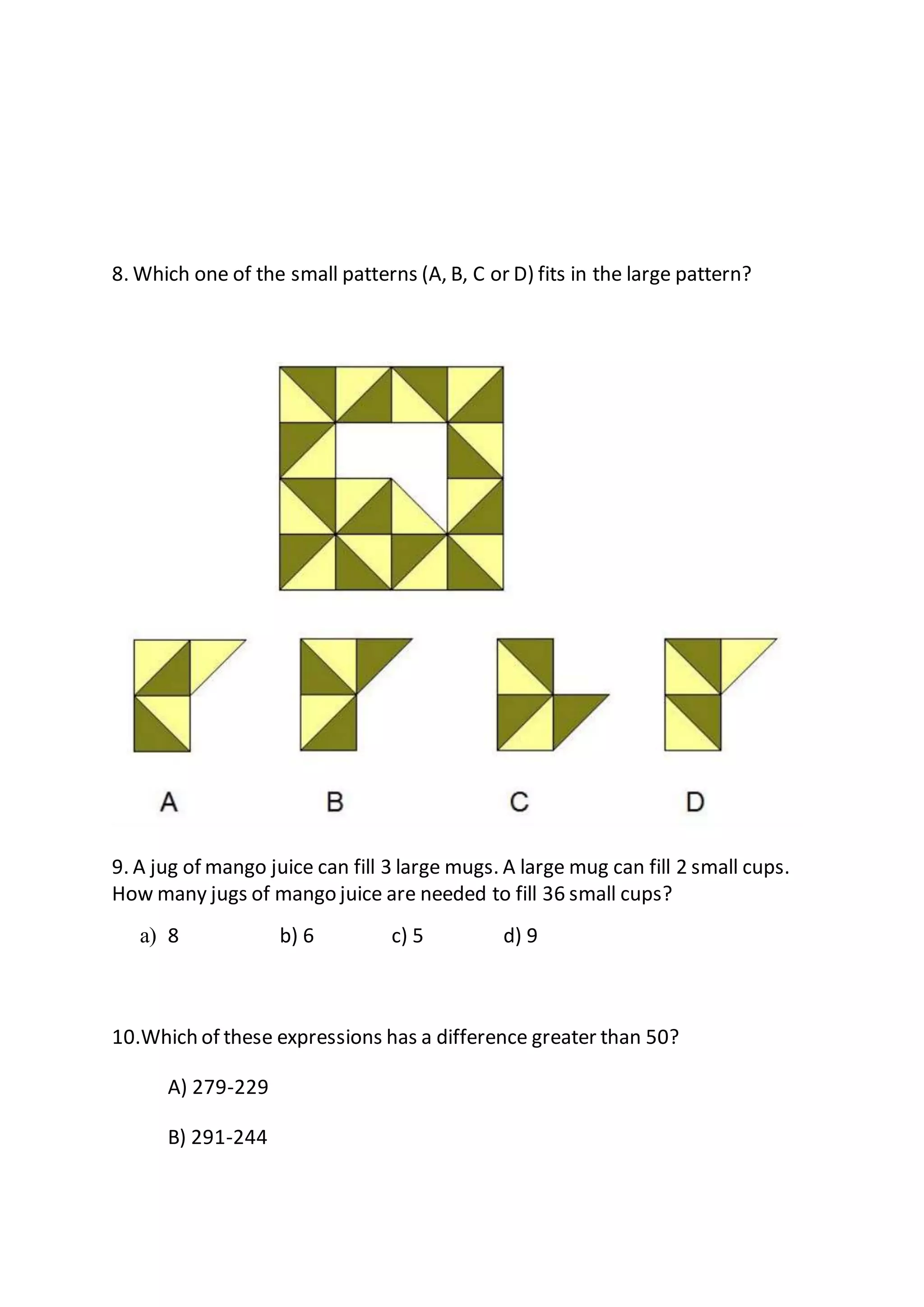 Acer ibt maths 1 , 2 , 3 , 4 | DOCX