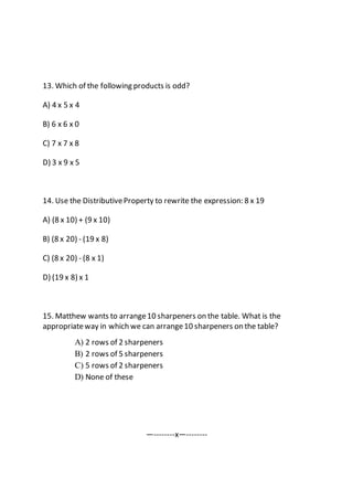 Acer ibt maths 1 , 2 , 3 , 4 | DOCX