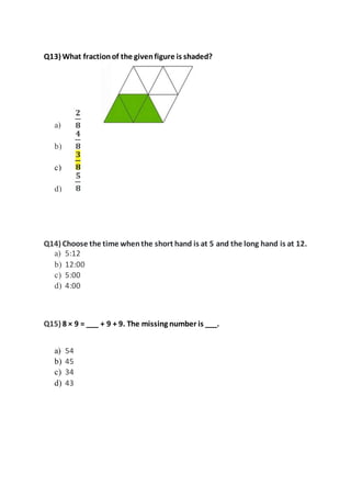 Acer ibt maths 1 , 2 , 3 , 4 | DOCX