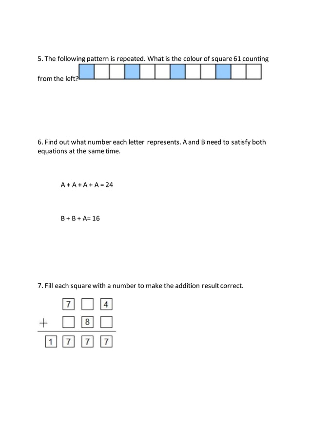 Acer ibt maths 1 , 2 , 3 , 4