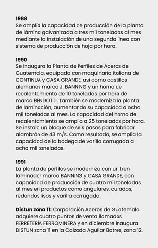 Aceros de Guatemala Orígenes y Propósito de la Corporación que ...