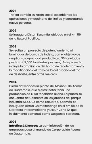 Aceros de Guatemala Orígenes y Propósito de la Corporación que ...